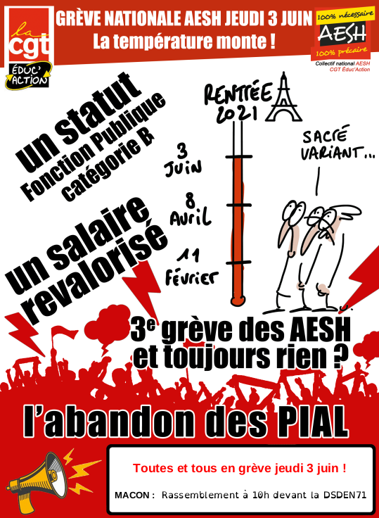 AESH : Pétition, enquête conditions de travail, et appel à la grève le ... AESH : Pétition, enquête conditions de travail, et appel à la grève le ...
